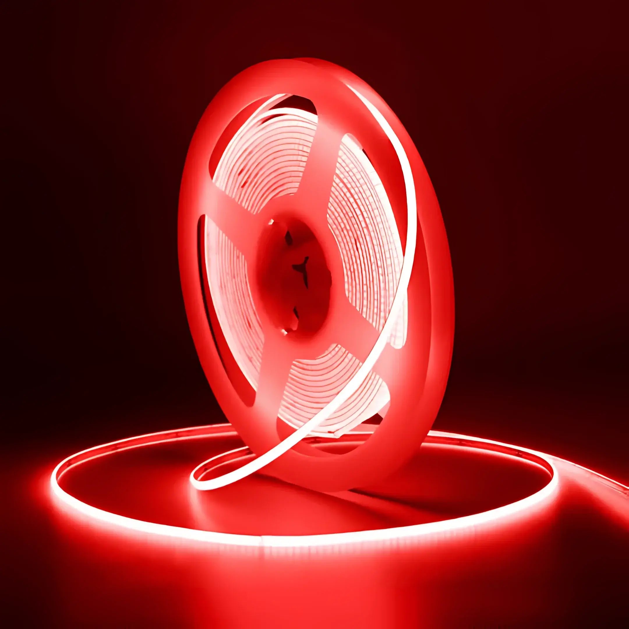 7Wm Red IP20 COB LED Strip Light 5mm Width
